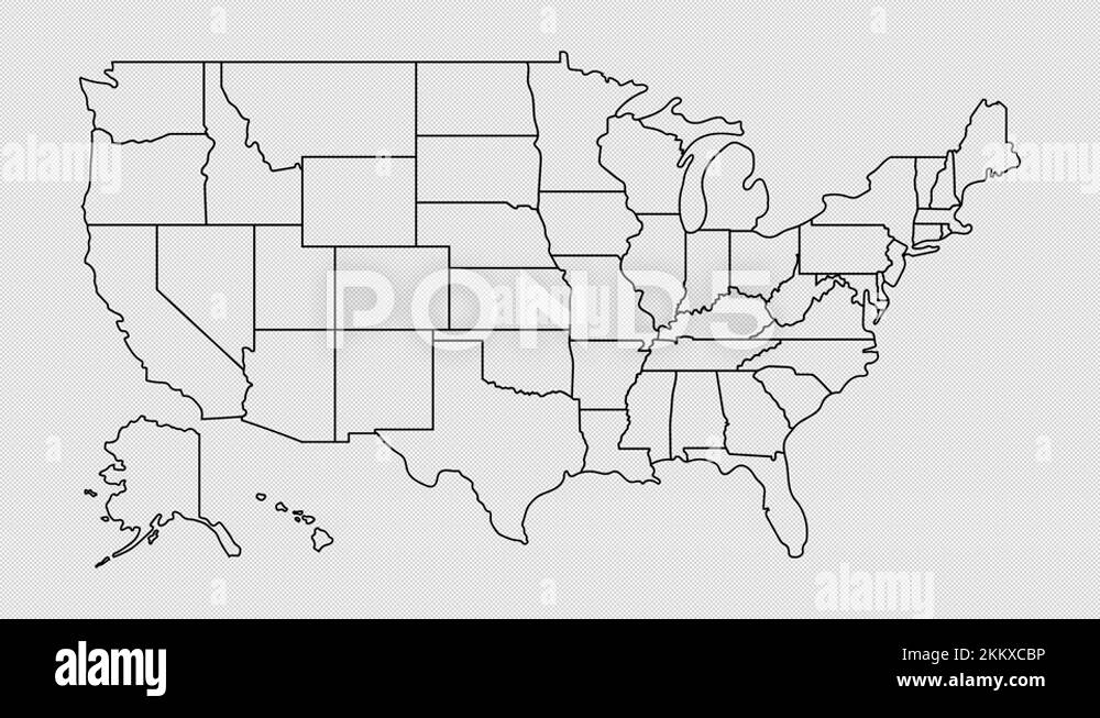 USA map animation. USA Map Showing Up Intro By States 4k animated ...