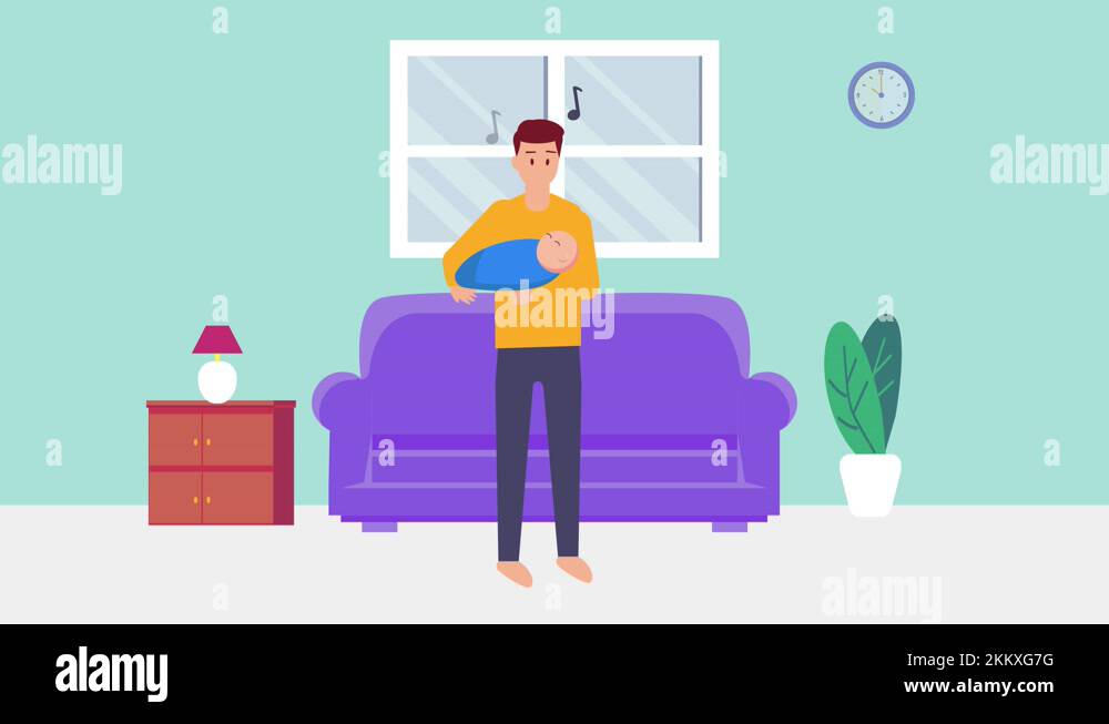 Father baby cartoon illustration Stock Videos & Footage - HD and 4K ...