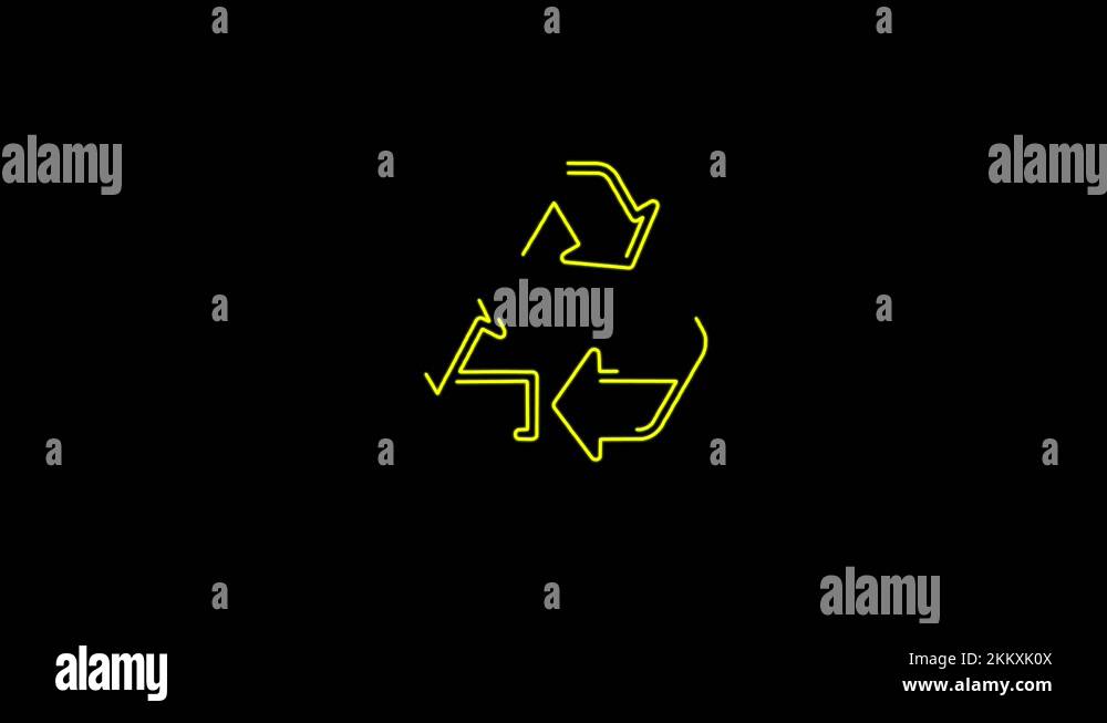 Circular arrow icon Recycle symbol icon abstract seamless animation of ...