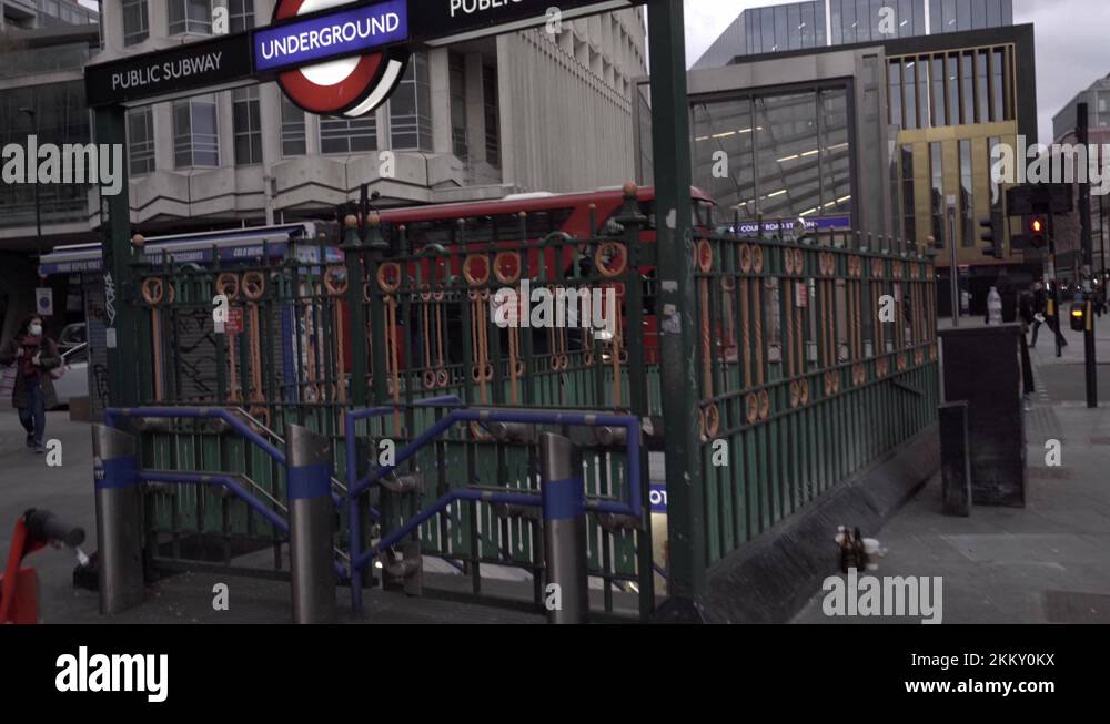Underground Subway station in Soho, London, UK, wide shot Stock Video ...