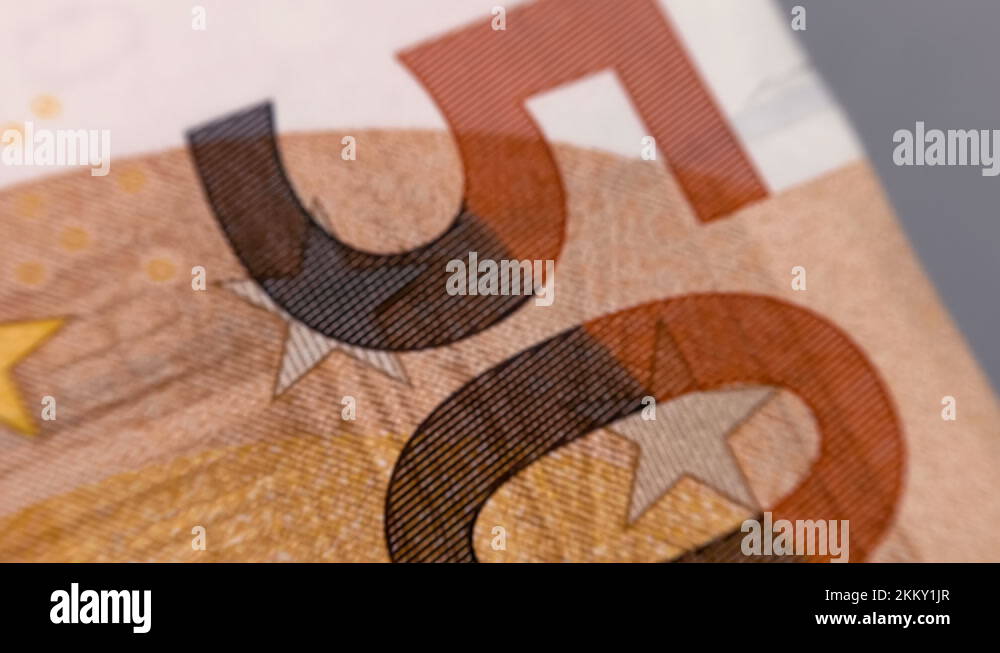 Texture of surface and detail of printing of main elements of a fifty ...