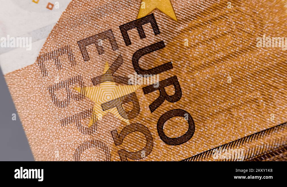 Texture of surface and detail of printing of main elements of a fifty ...