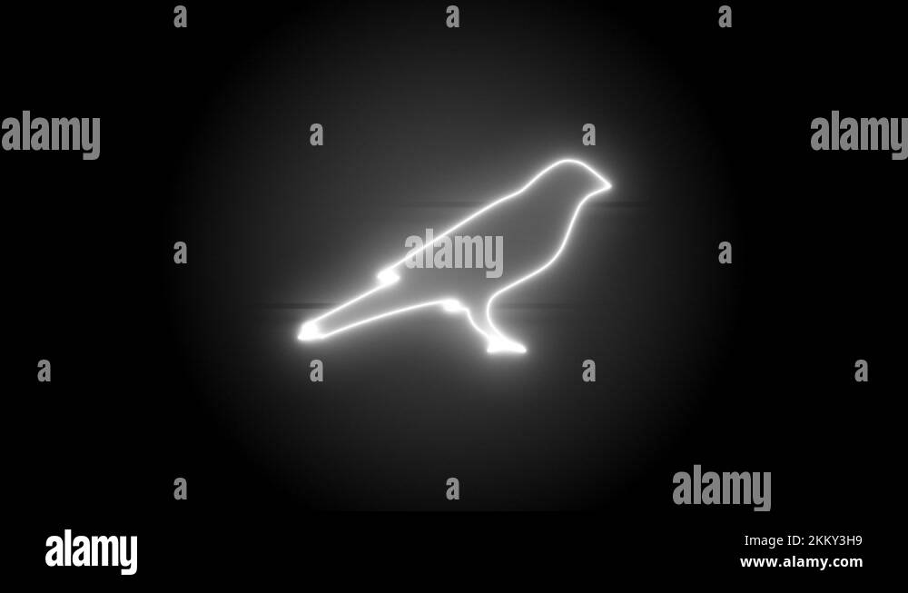 Neon Kusama icon appear in center and disappear after some time. Loop ...