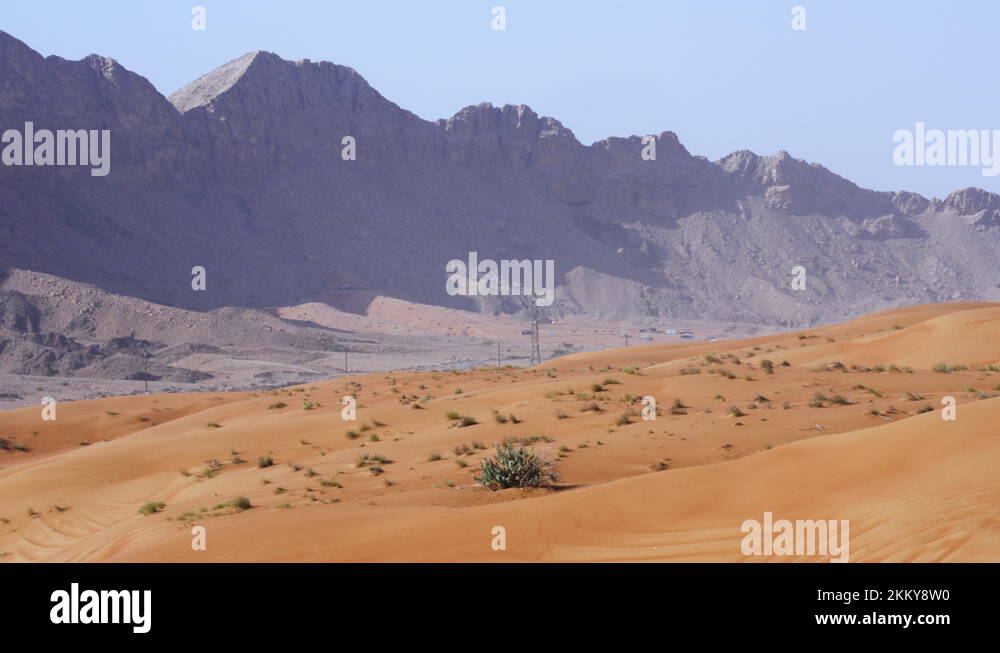 Sedimentary Rock Mountain Ranges Of Fossil Rock In Sharjah, United Arab ...