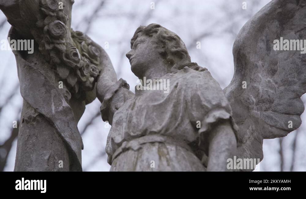 Stone angel wings grave Stock Videos & Footage - HD and 4K Video Clips ...