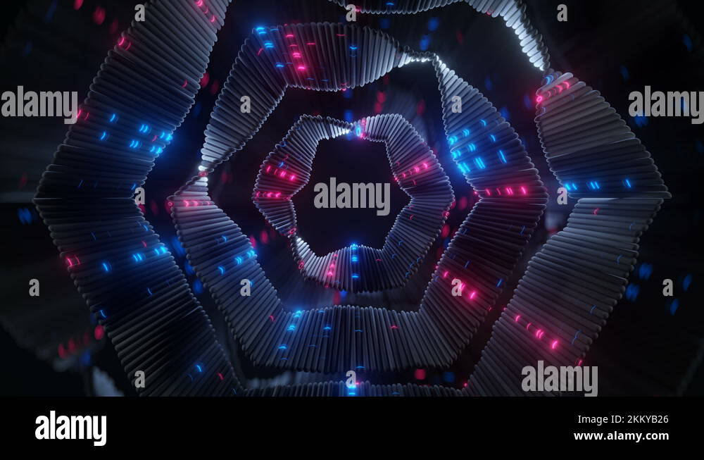 Synthetic DNA or artificial intelligence 3D render seamless loop animation Stock Video Footage ...