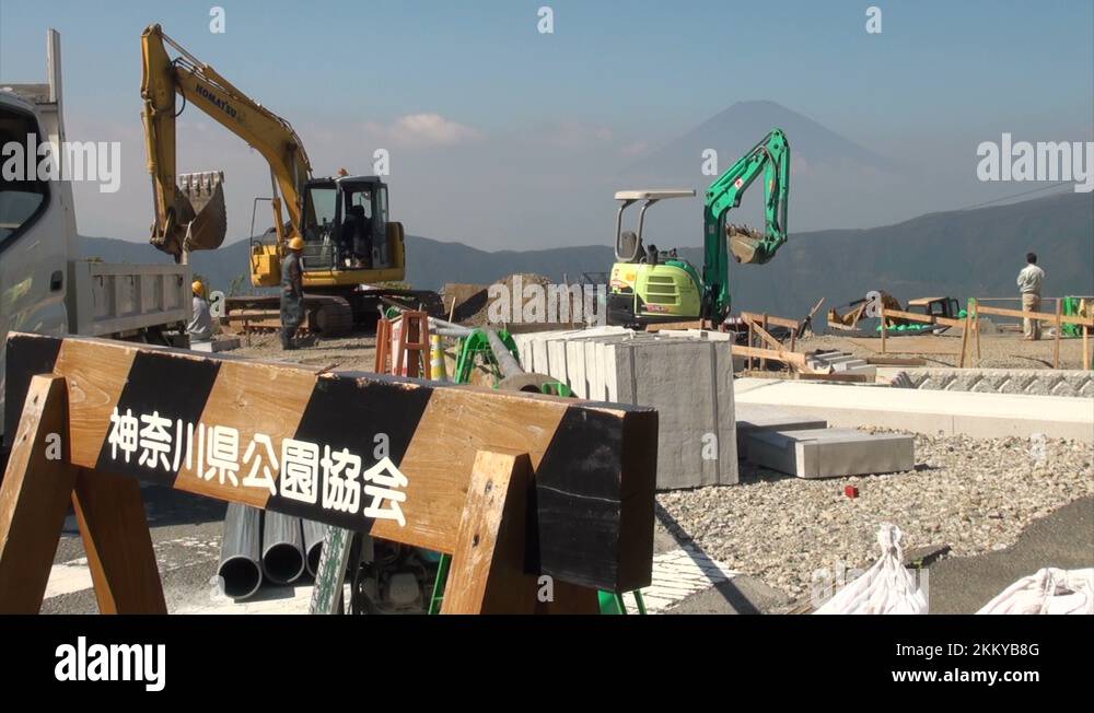 Road contrast in front of Mount Fuji, one of Japan's most iconic sights ...