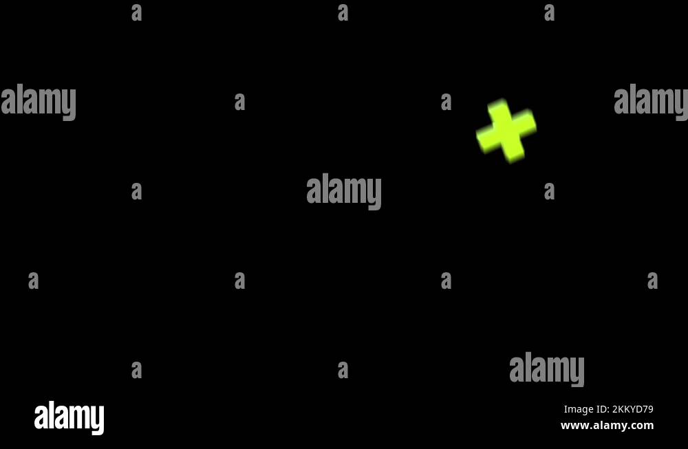 Animated plus sign on black background HD Stock Video Footage - Alamy