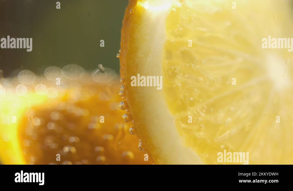 Refreshing soft drink Lemon and orange sparkling water.4K Stock Video Footage - Alamy