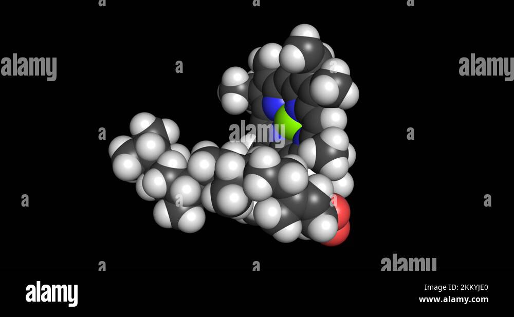 Chlorophyll a green pigment molecule 3D render structure 4K seamless ...
