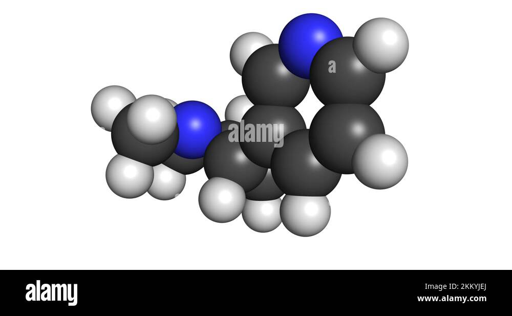 Nicotine Tobacco Drug Stimulant Molecule 3d Render Structure 4k