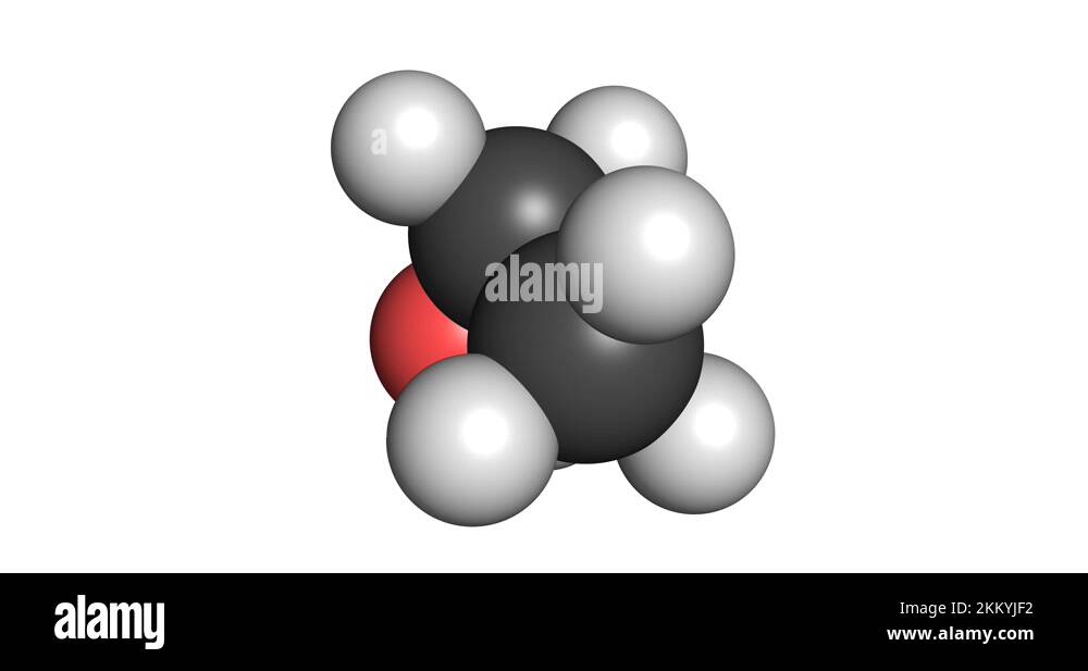 Ethanol alcohol ethyl molecule 3D render chemical structure 4K seamless ...