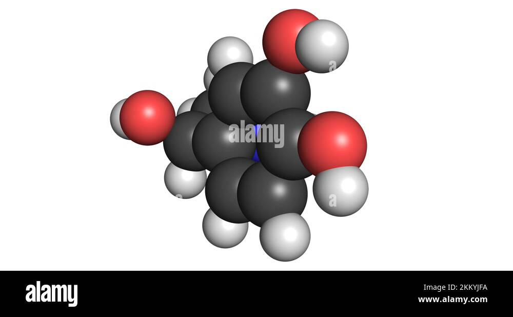 Adrenaline molecule epinephrine medication 3D render structure 4K ...
