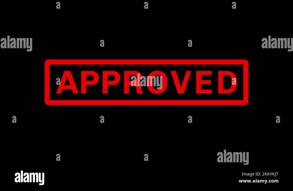 Approved Stamp Pack on black background and green screen Stock Video ...