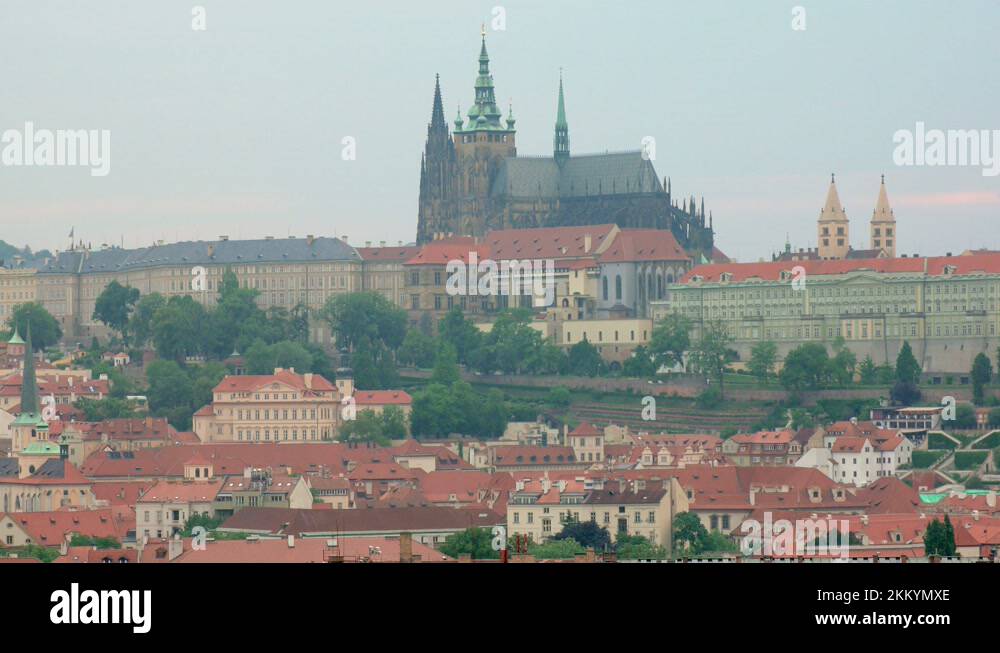 View of prague from the castle prague castle Stock Videos & Footage ...