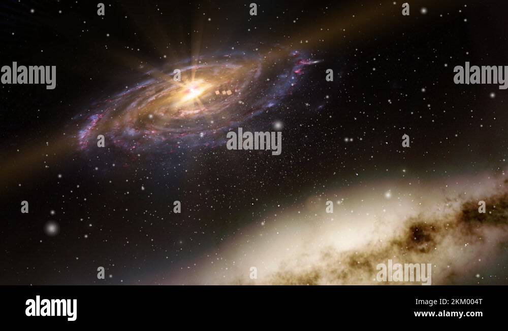 Milky Way Galaxy Moving Nebula Cloud Background in the Universe Stock ...