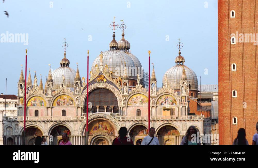 Saint marks square basilica di san marco venice Stock Videos & Footage ...