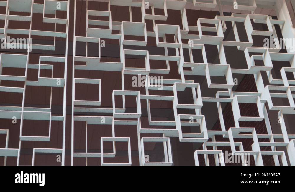 pattern metal fence background design architecture abstract Stock Video ...