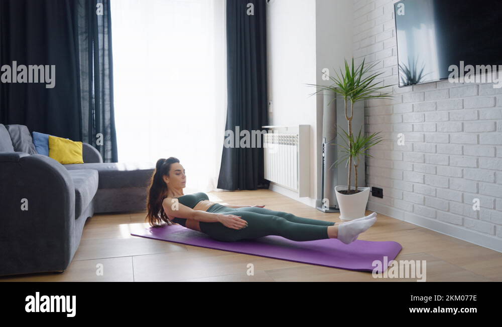 Woman doing abdominal exercises home Stock Videos & Footage - HD and 4K ...