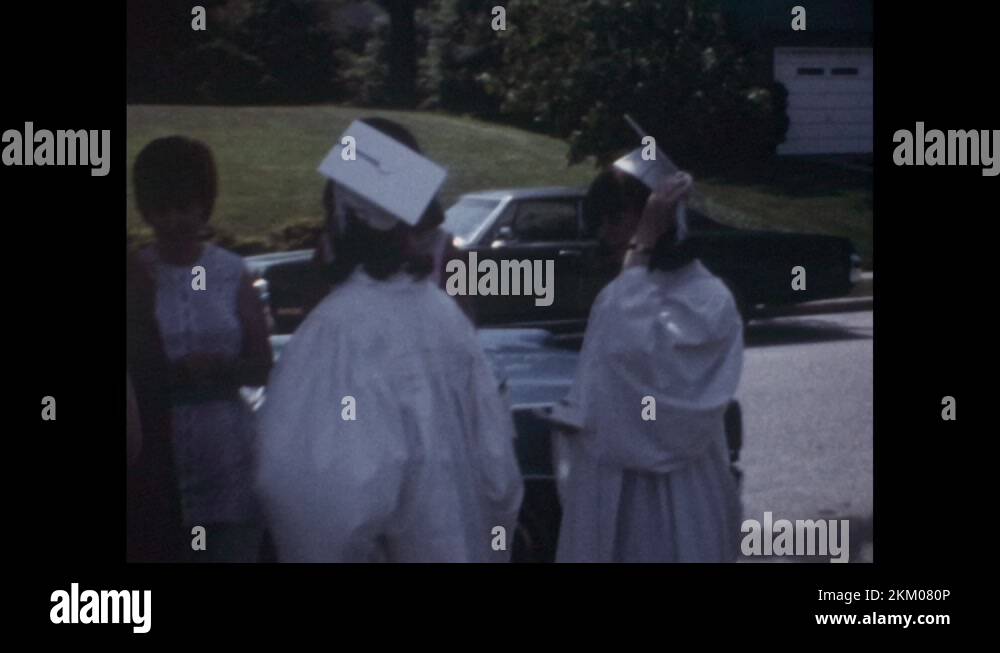 USA - 1975: The girls came to the graduation party Stock Video Footage ...