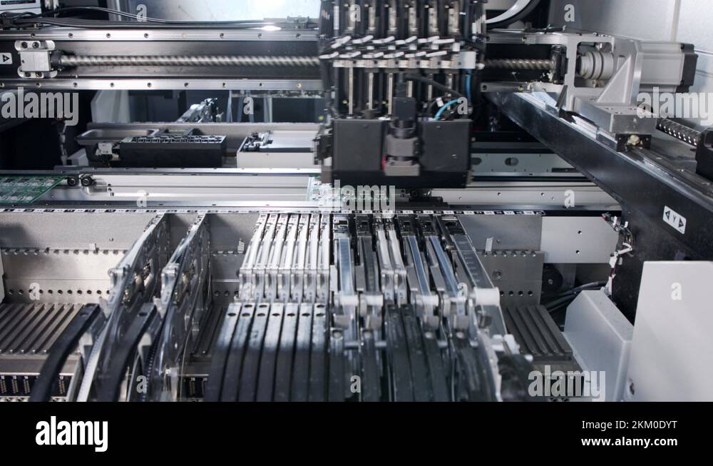 SMT machine places resistors, capacitors, transistors, LED and ...