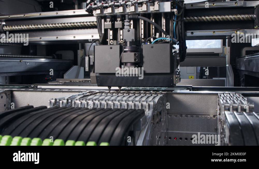 SMT machine places resistors, capacitors, transistors, LED and ...