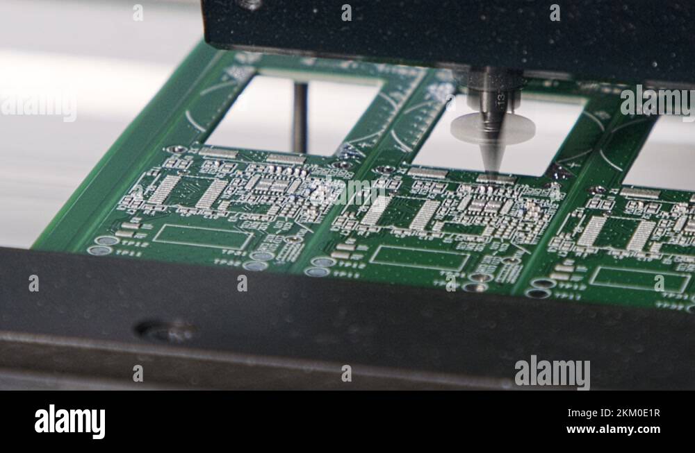 SMT machine places resistors, capacitors, transistors, LED and ...