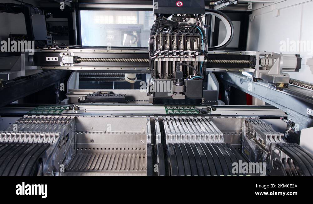 SMT machine places resistors, capacitors, transistors, LED and ...