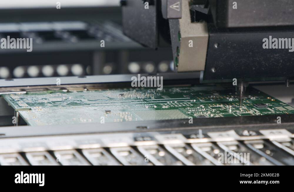 SMT machine places resistors, capacitors, transistors, LED and ...