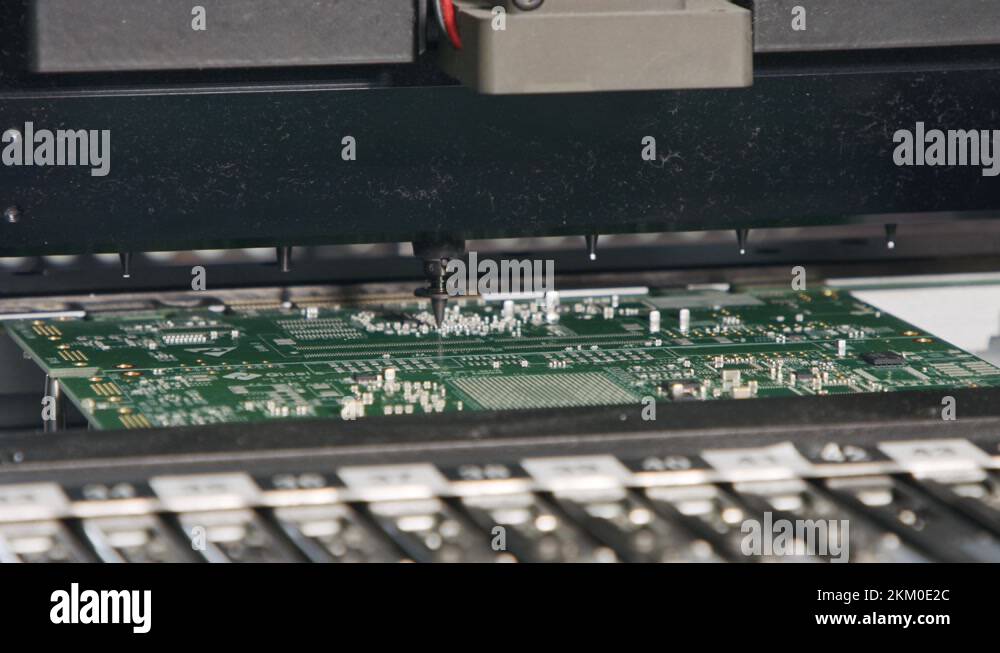 SMT machine places resistors, capacitors, transistors, LED and ...