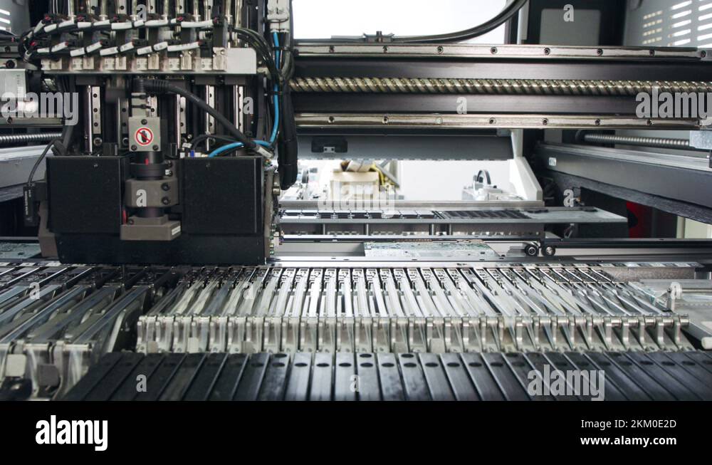 SMT machine places resistors, capacitors, transistors, LED and ...