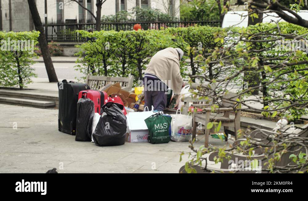 Homeless man bags Stock Videos & Footage - HD and 4K Video Clips - Alamy