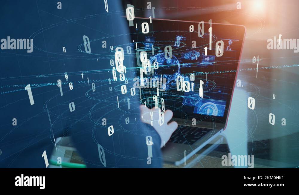 Digital transformation concept. System engineering. Binary code. Programming Stock Video Footage ...