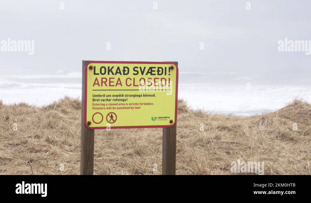 Warning sign beach closed Stock Videos & Footage - HD and 4K Video ...