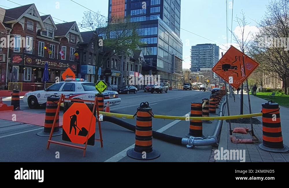 Traffic signs on construction Stock Videos & Footage - HD and 4K Video ...