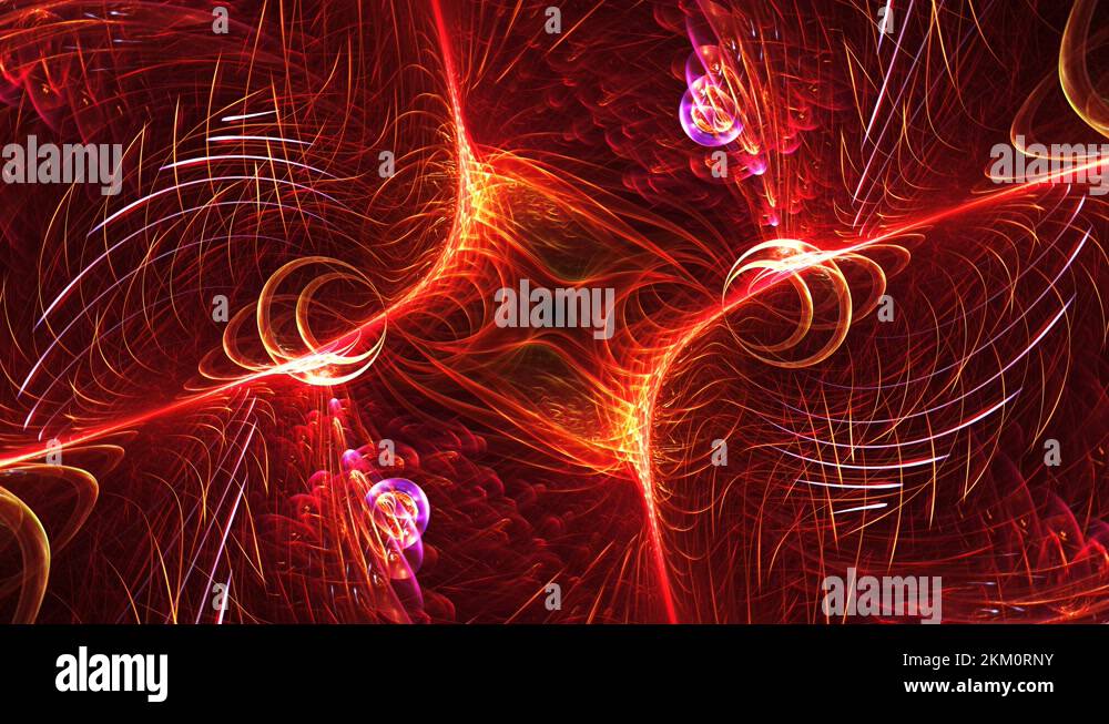 Fiery red background with bend, round particles Stock Video Footage - Alamy