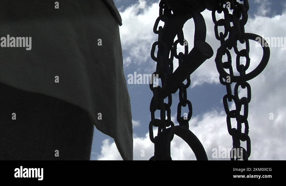 Enslaved African-American Potrayal - Slavery, chained hands in bondage ...