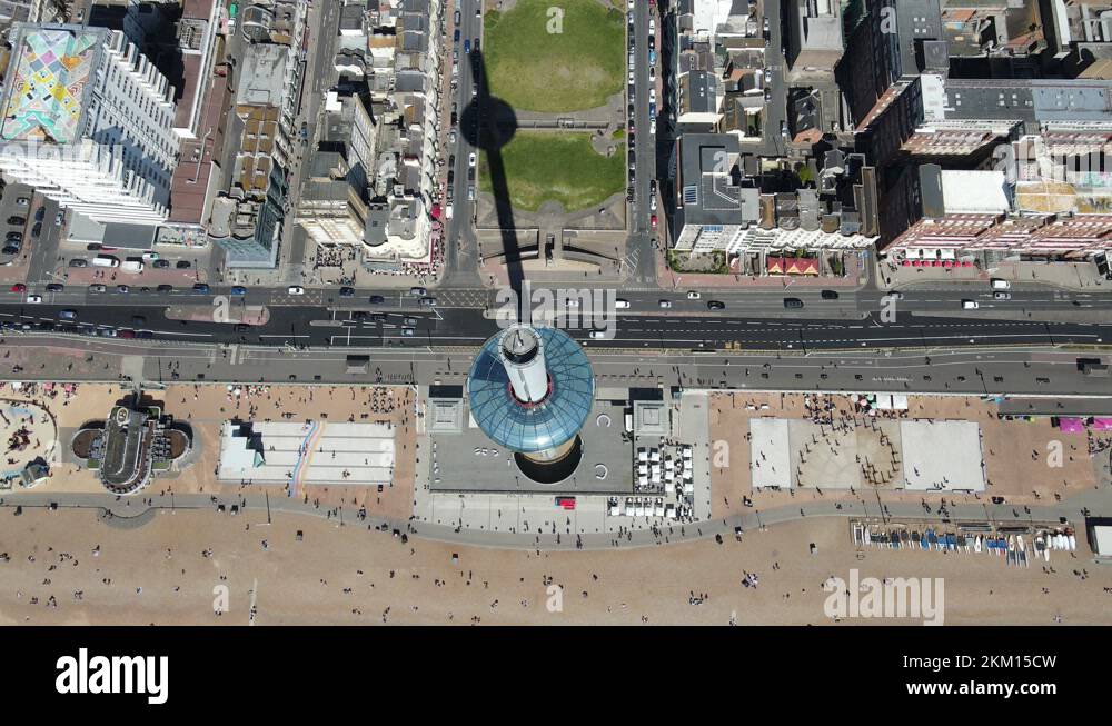British Airways i360, Brighton UK overhead birds eye view Aerial 2021 ...