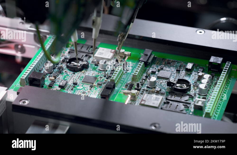 Chip production. Installation of transistors and components Stock Video ...