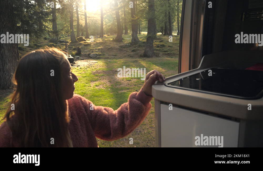 Woman in camper van Stock Videos & Footage - HD and 4K Video Clips - Alamy