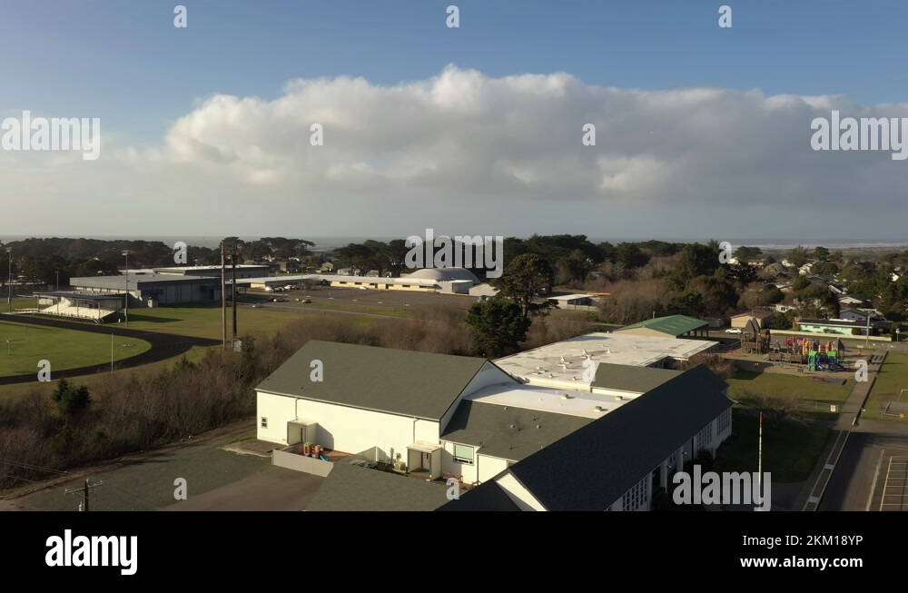 Buildings And Oval Track At The Campus Of Bandon High School In Oregon ...