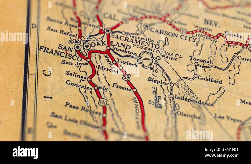 Old vintage road map Stock Videos & Footage - HD and 4K Video Clips - Alamy