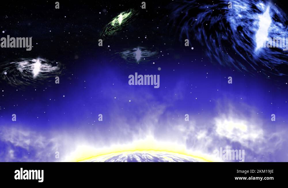 Zoom in on the Blue Star. Realistic Animation in Stunning Detail Stock ...