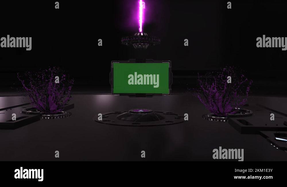 Futuristic Tv With A Green Screen Stock Video Footage - Alamy