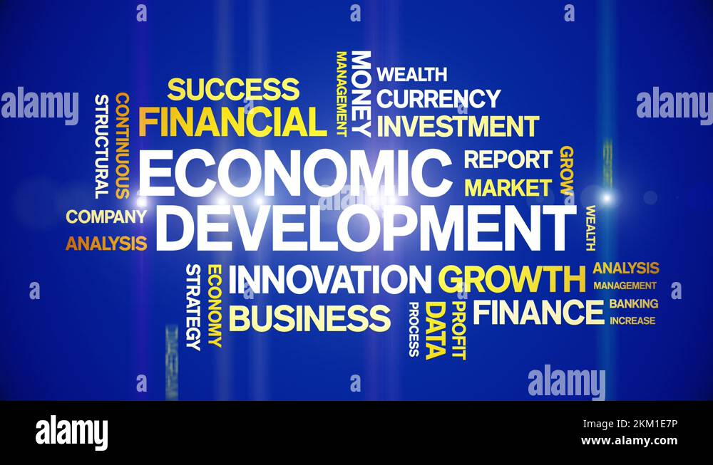 Economic Development Animated Tag Word Cloud,Text Animation seamless ...