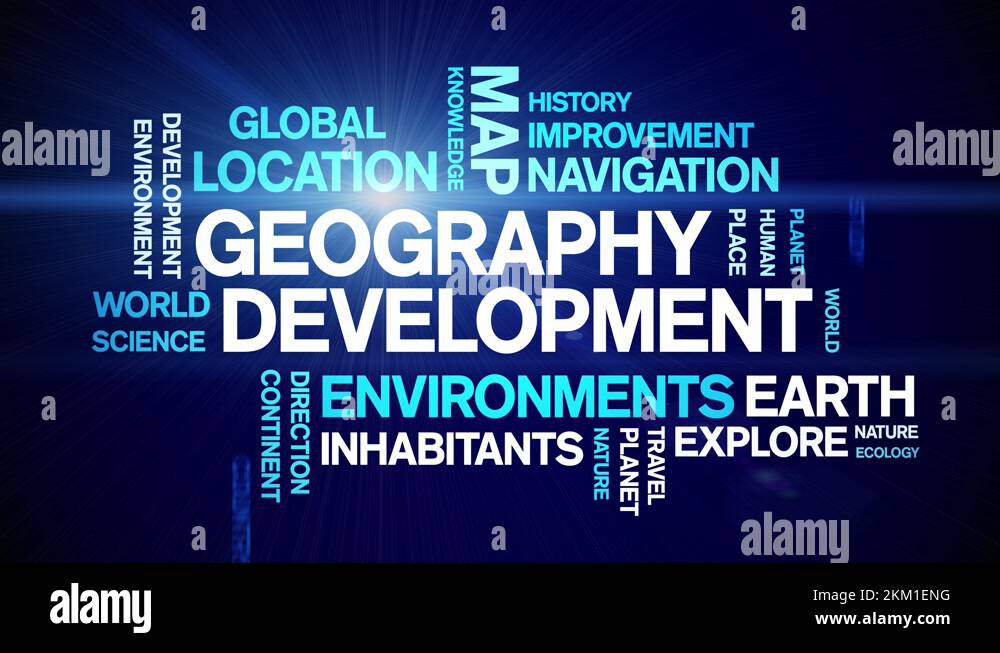 Geography Development Animated Tag Word Cloud,Text Animation seamless ...