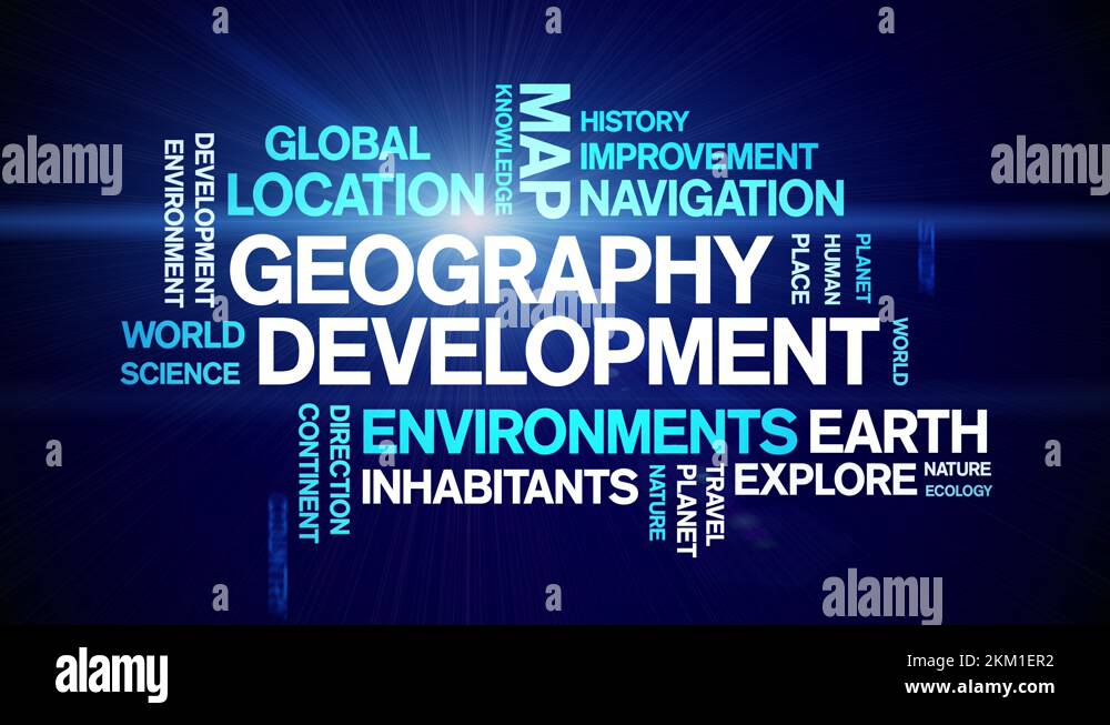 Geography Development Animated Tag Word Cloud,Text Animation seamless ...