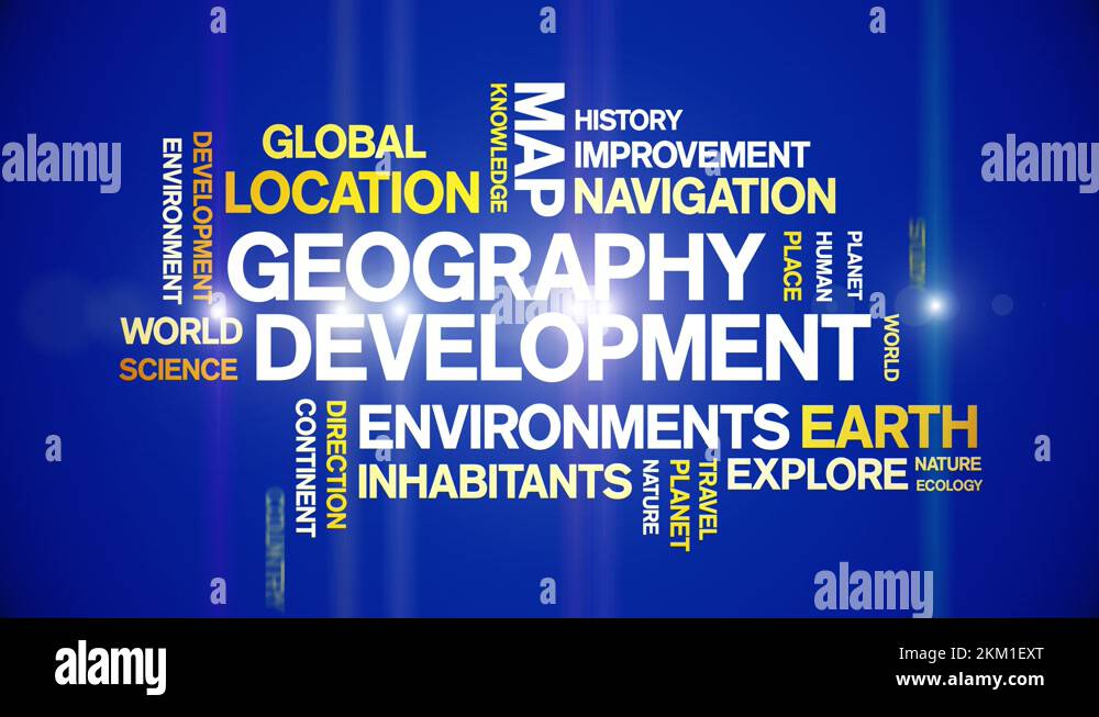 Geography Development Animated Tag Word Cloud,Text Animation seamless ...