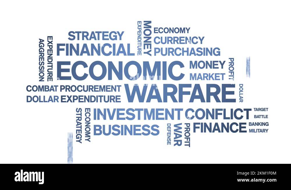 Economic Warfare Animated Tag Word Cloud,Text Design Animation seamless ...