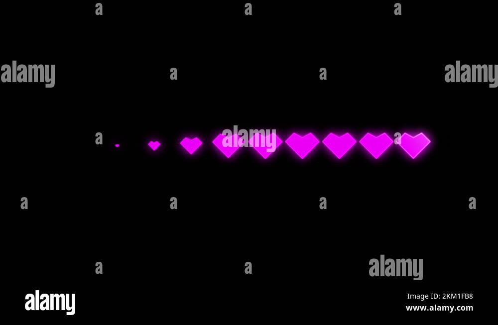 Love Loading Neon Animation on black background Stock Video Footage - Alamy